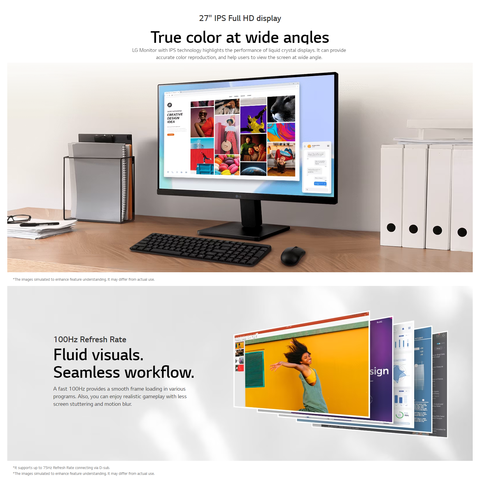 LG 27MR400-B (27") / 24MR400-B (24") FHD IPS Essential Monitor | 100Hz ...