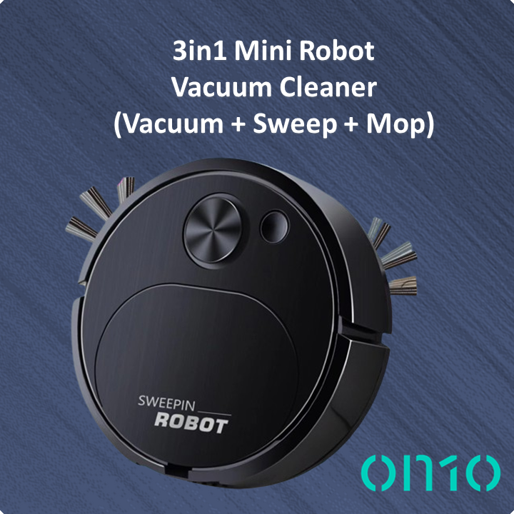 3-in-1 Mini Intelligent Sweeping Robot Vacuum Cleaner and Mop Smart ...