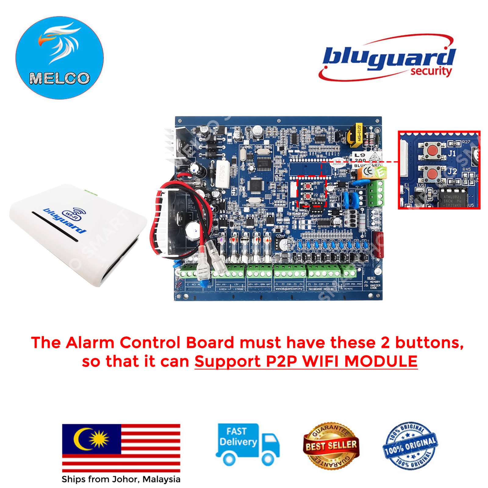 Bluguard Alarm WIFI P2P Interface Module | Shopee Malaysia