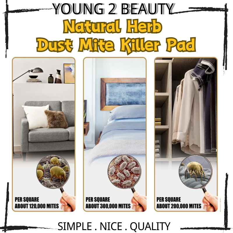 Natural Herb Dust Mite Pad penyingkiran hama Remove Mite Remove Mite ...