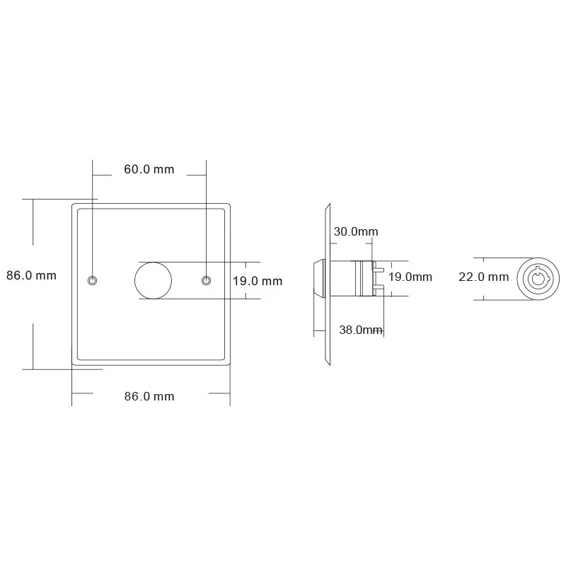 Stainless Steel Door Release Key Switch Emergency Switch Button with ...