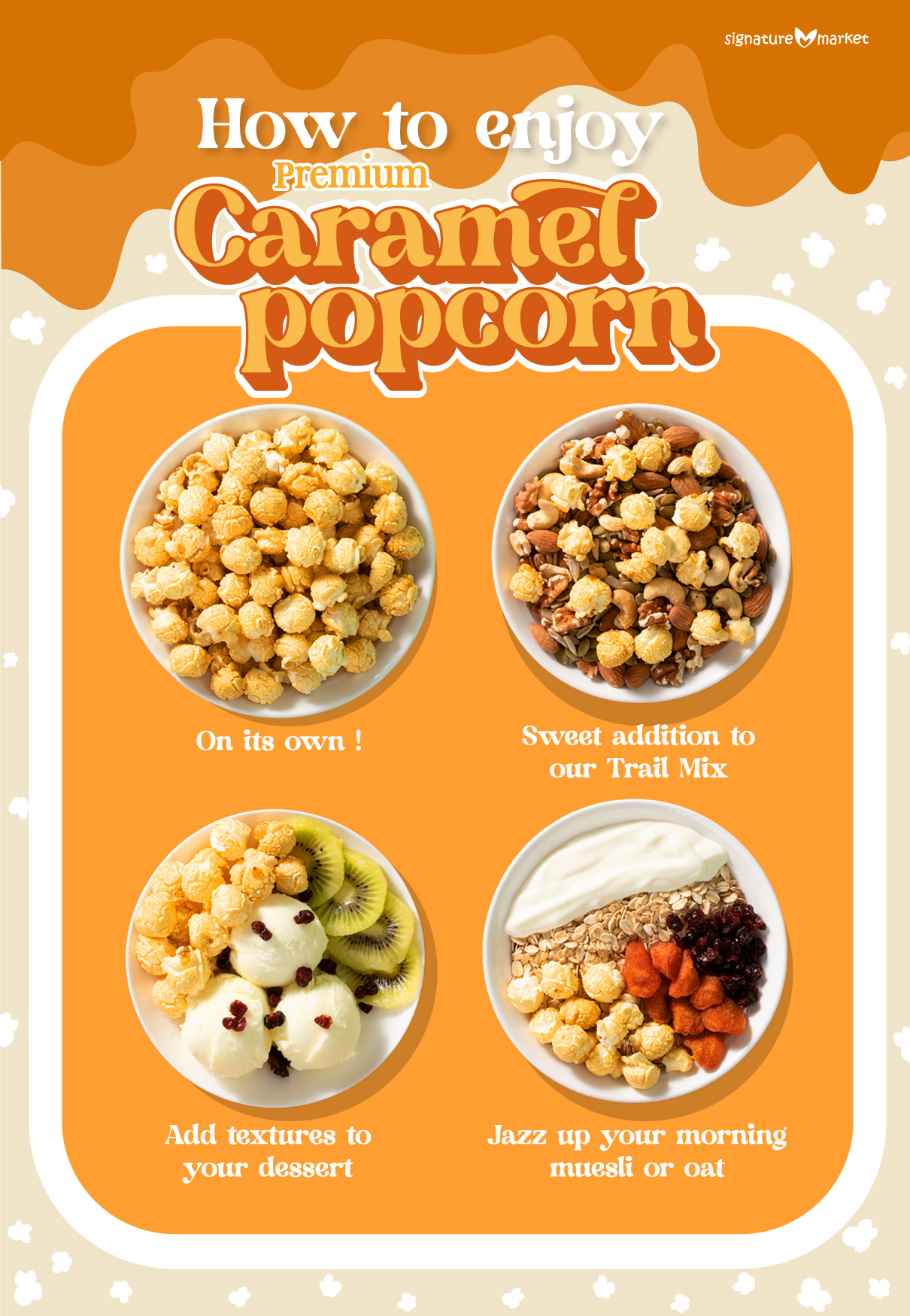Signature Market Premium Caramel Popcorn (150g) | Shopee Malaysia
