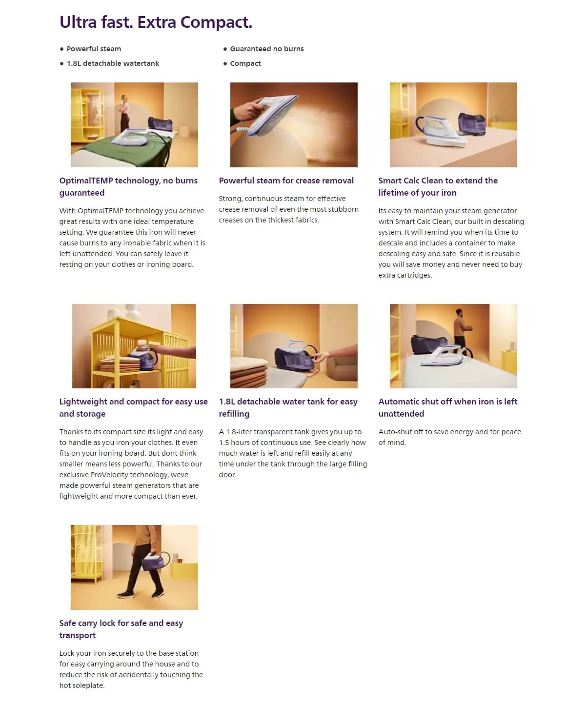 Philips PSG6024/30 Steam Generator Perfectcare Compact Plus 2400W 1.8L ...