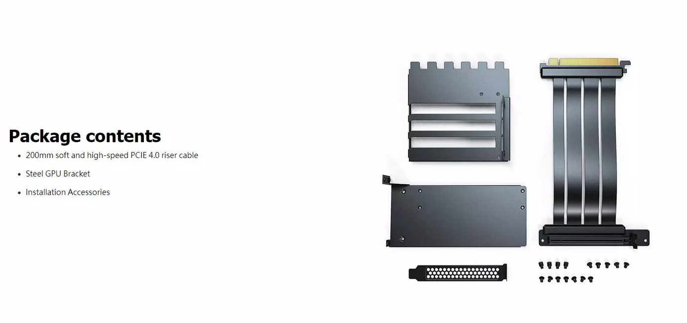 Montech VGM Vertical Graphics Card GPU Mounting Kit with PCIE 4.0 Riser ...