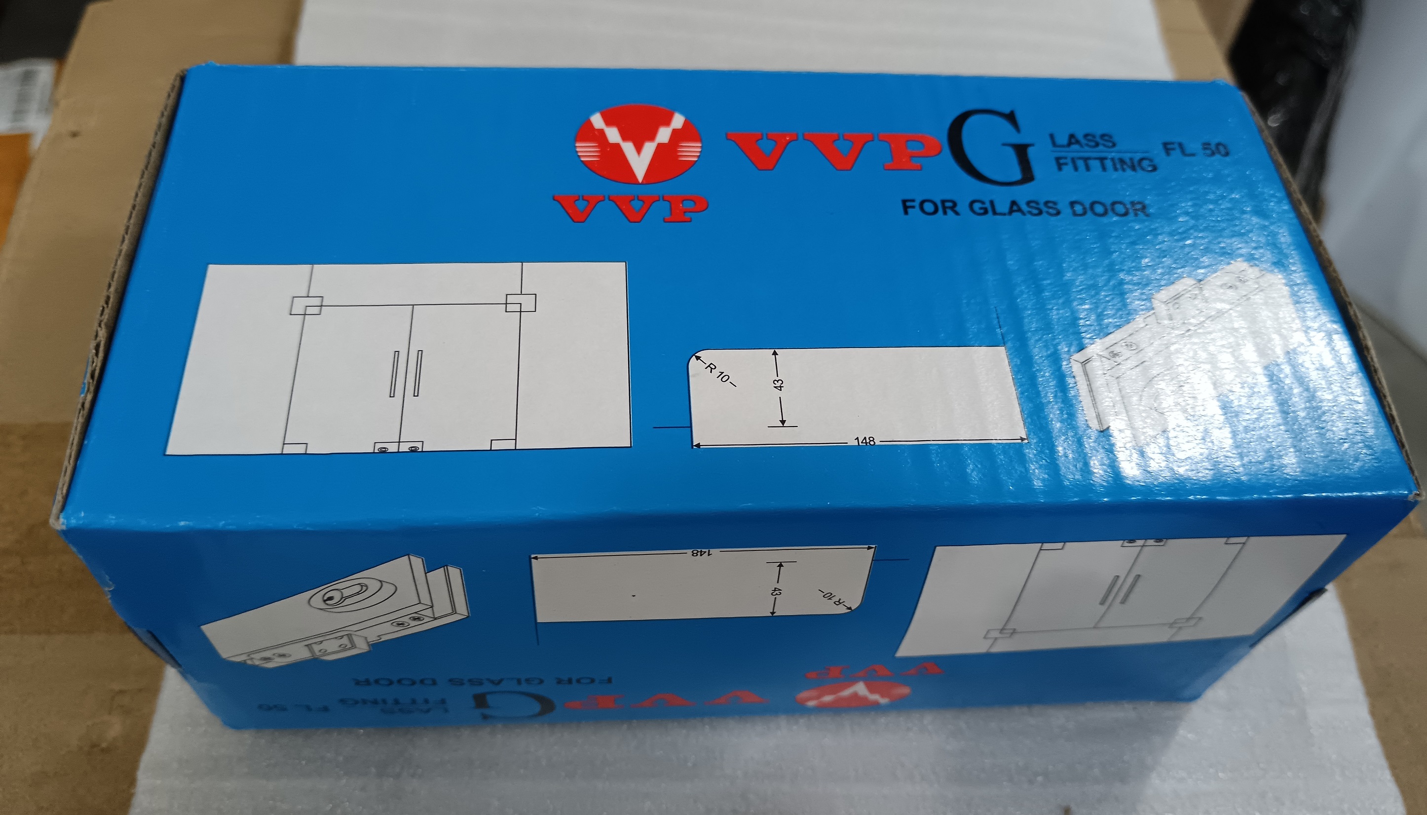 FL50 VVP Patch Lock Bottom Lock Glass Door Lock VVP Kunci Pintu Kaca 玻璃门锁VVP Glass Lock Patch ...