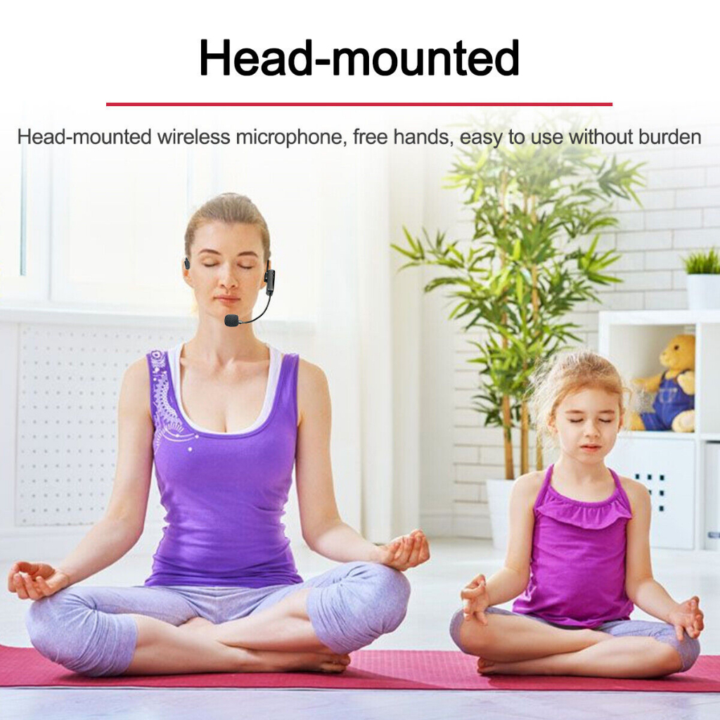 Rolton Universal Wireless FM Headset Microphone | Radio FM Pairing for ...