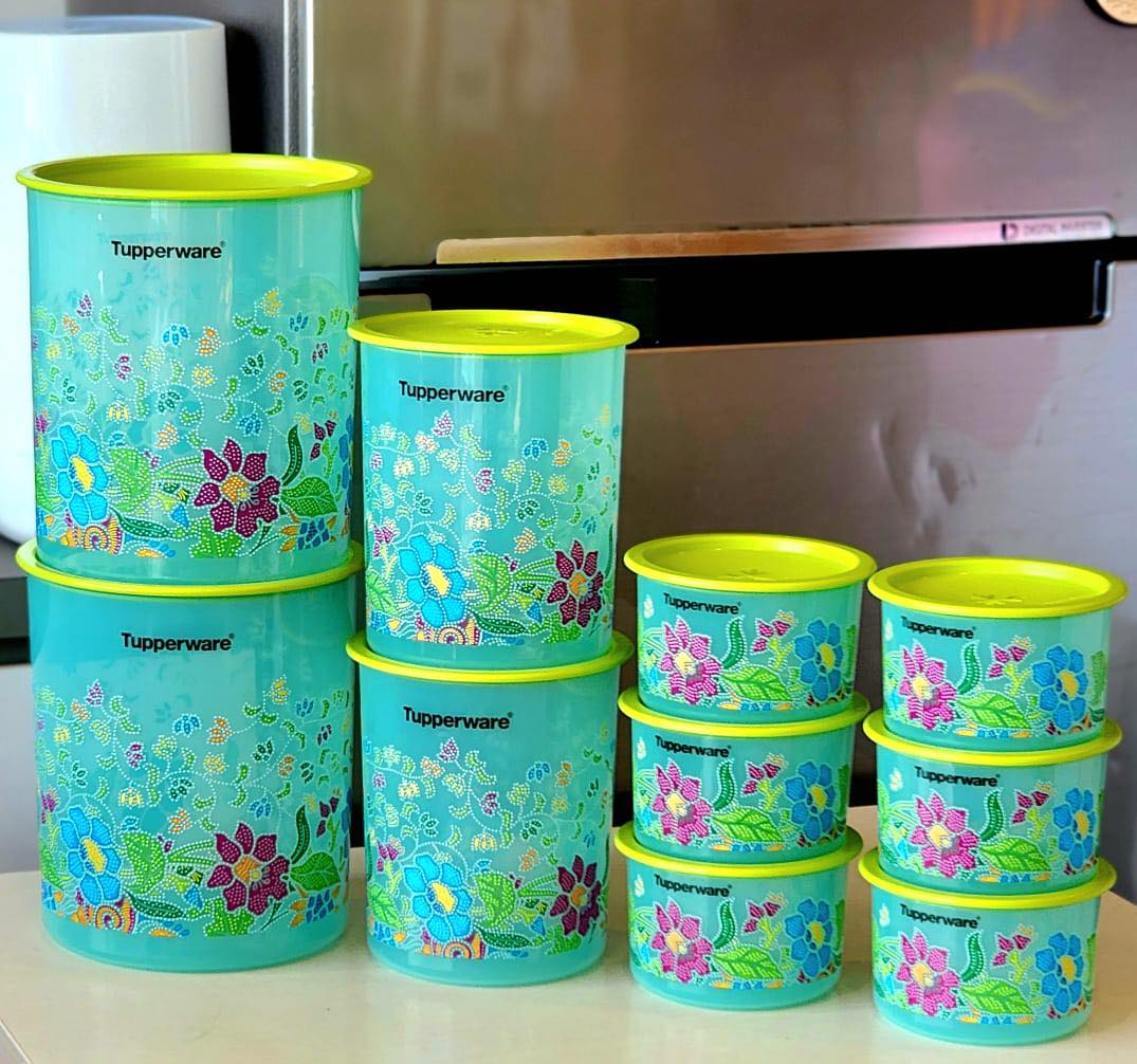 (1PC) Tupperware Batik One Touch Topper Junior 600ml / Golden Touch Topper (Airtight Liquid ...