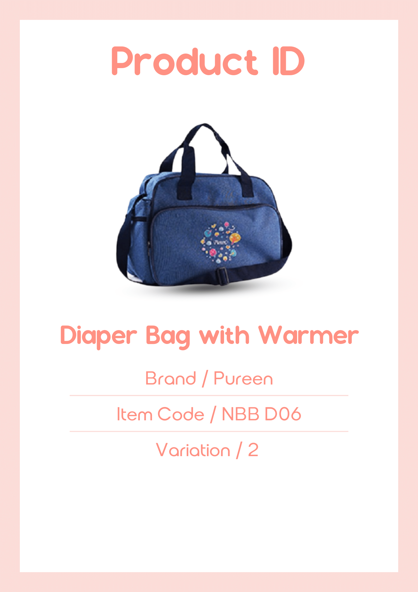 Pureen Diaper Bag with Warmer NBB D06 | Shopee Malaysia