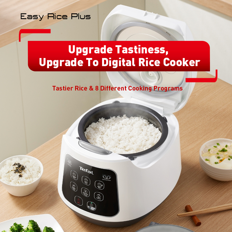 Tefal Easy Rice Compact Fuzzy Logic Rice Cooker 1.0L (RK7301) | Shopee Malaysia
