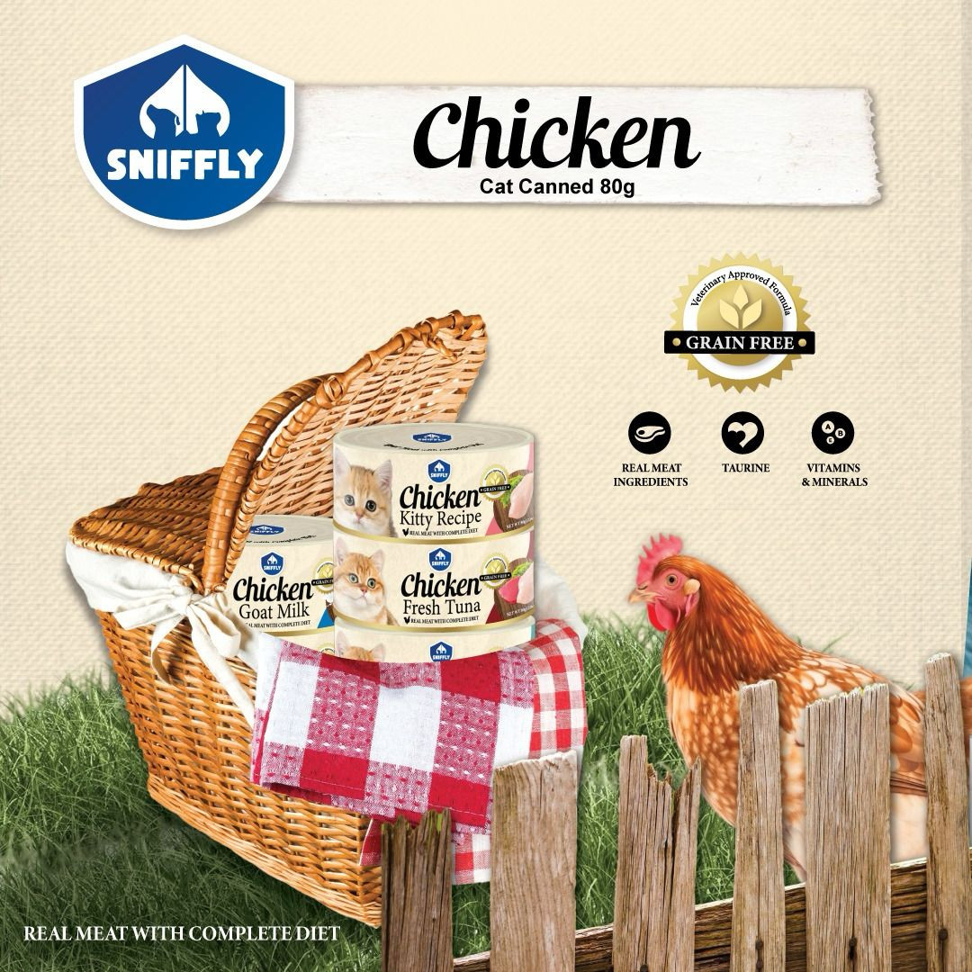 Sniffly Cat Complete Diet Canned Wet Food 80g - Cat Food / Can Food ...