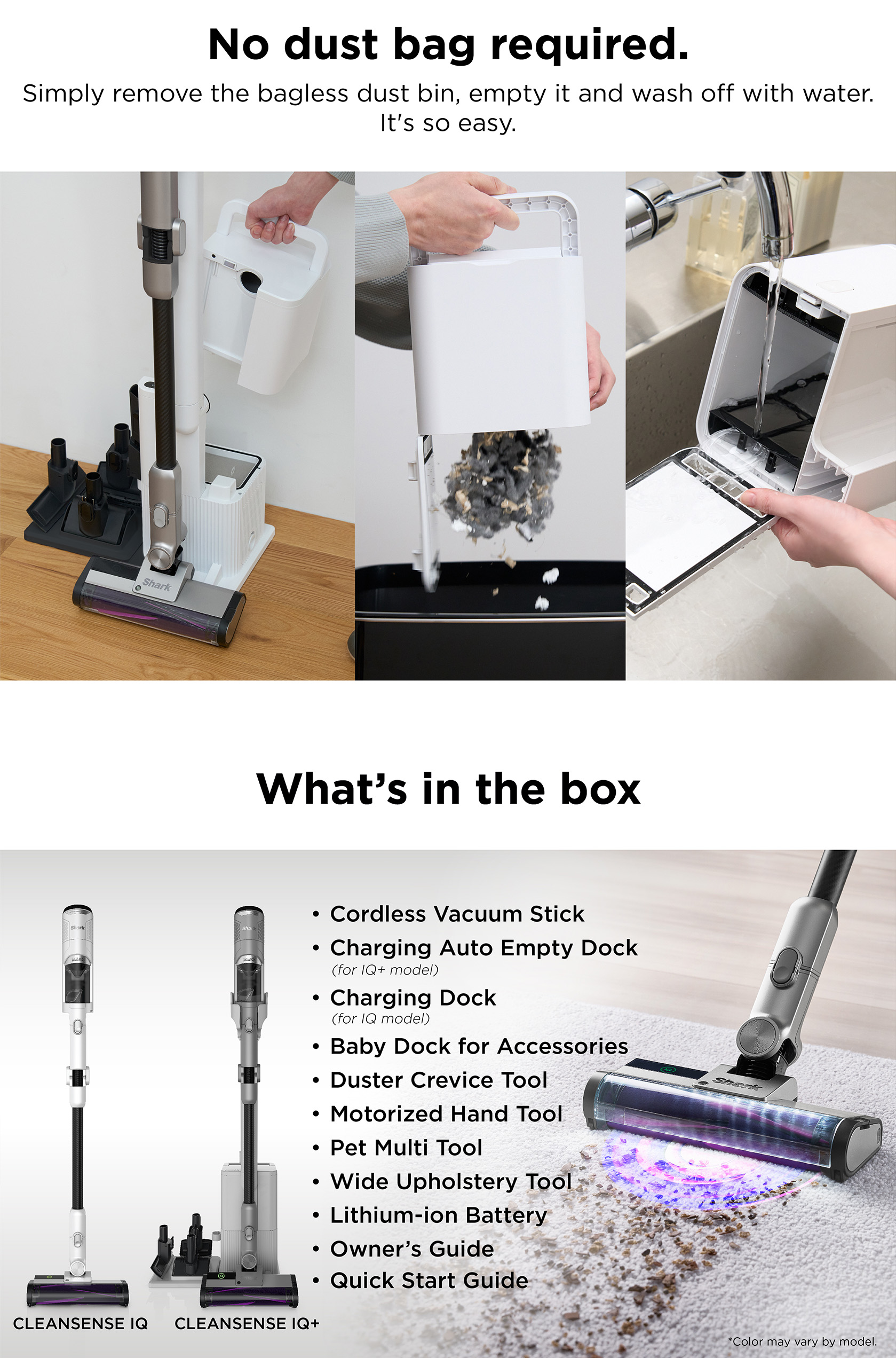 Shark CleanSense IQ | IQ+ Cordless Vacuum Cleaner, Smart IQ PRO with 4 ...