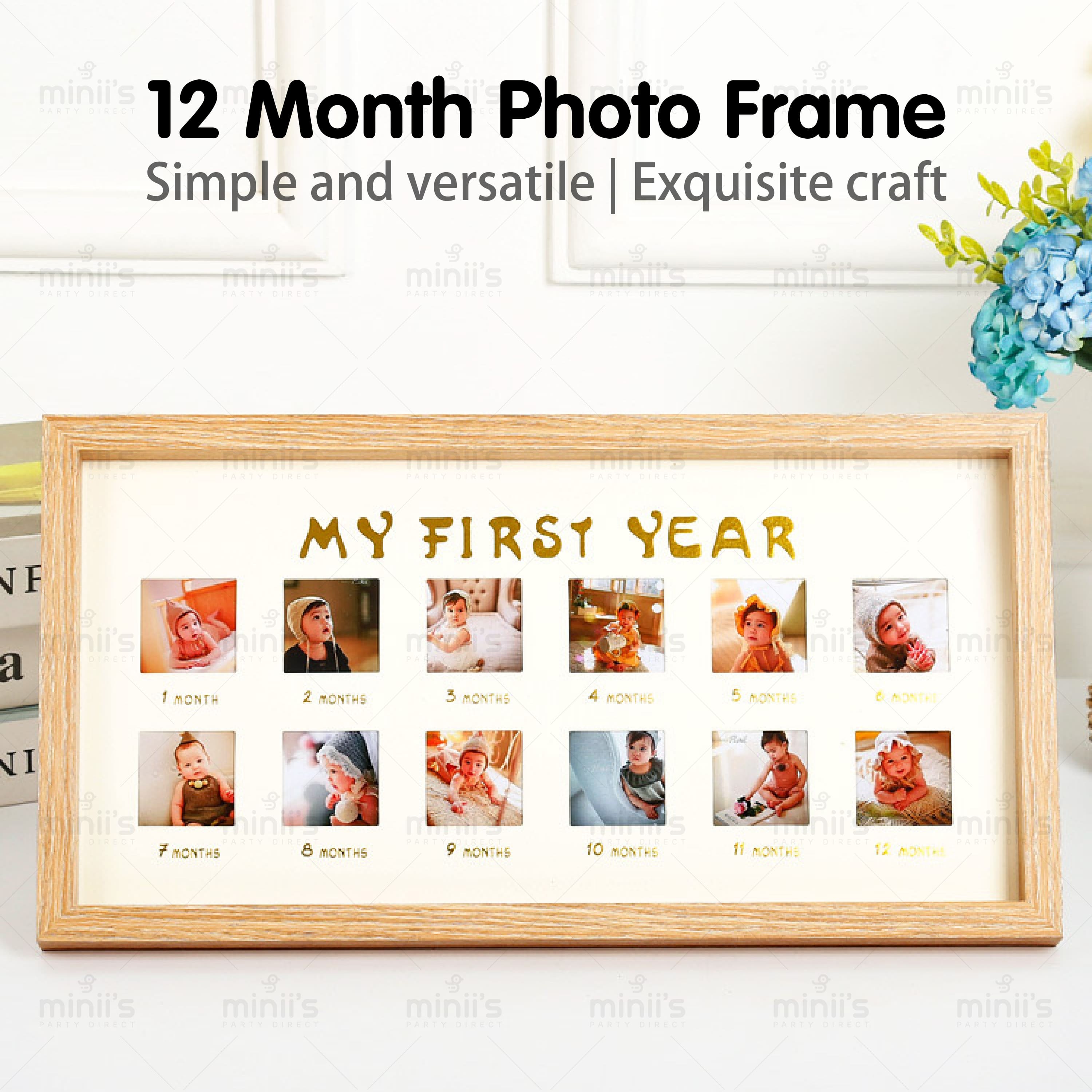 MINIIS PARTY My First Year Photo Frame 宝宝相框 Baby First Year Photo Frame ...