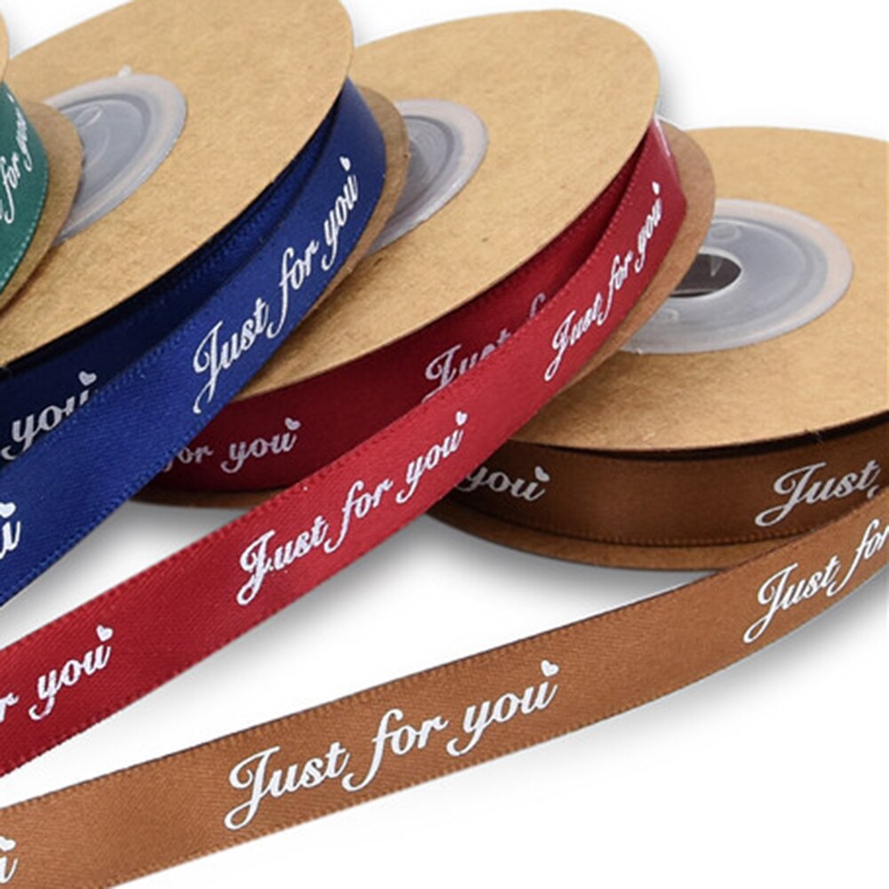 【Ribbon】 (50M) 1CM JUST FOR YOU Reben Riben Gift Satin Organza Flower ...