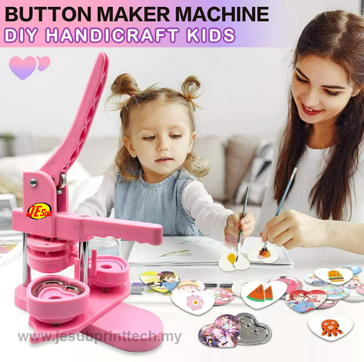 Heart Shape Button Badge Machine | Love Shape MK Button Badge Machine ...