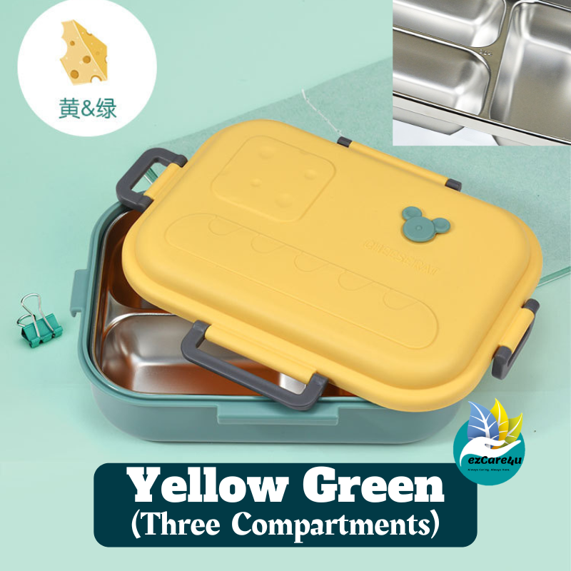 304 Stainless Steel Lunch Box Cheese Rat Two Or Three Compartment Food ...