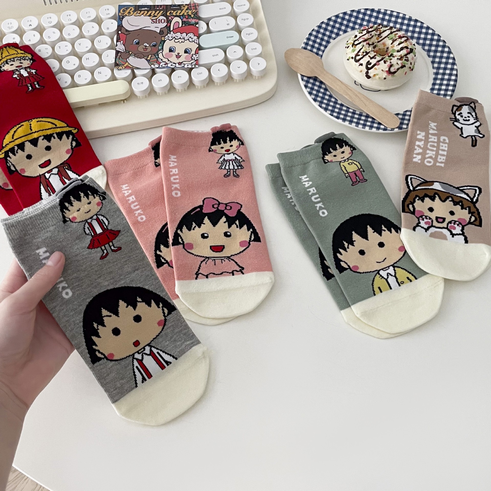 Mrs.socks Chibi Maruko Cartoon Cute Socks Ankle Socks Women Stokin ...