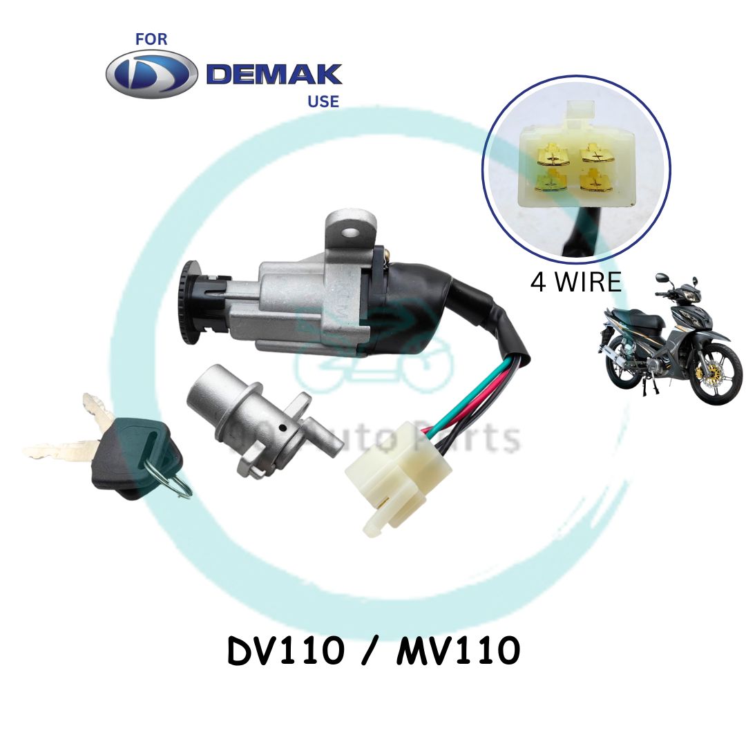 MAIN SWITCH SET MOTOR DEMAK DV110 MV110 IGNITION SWITCH SET KUNCI MOTOR SET KUNCI SUIS SET KEY ...