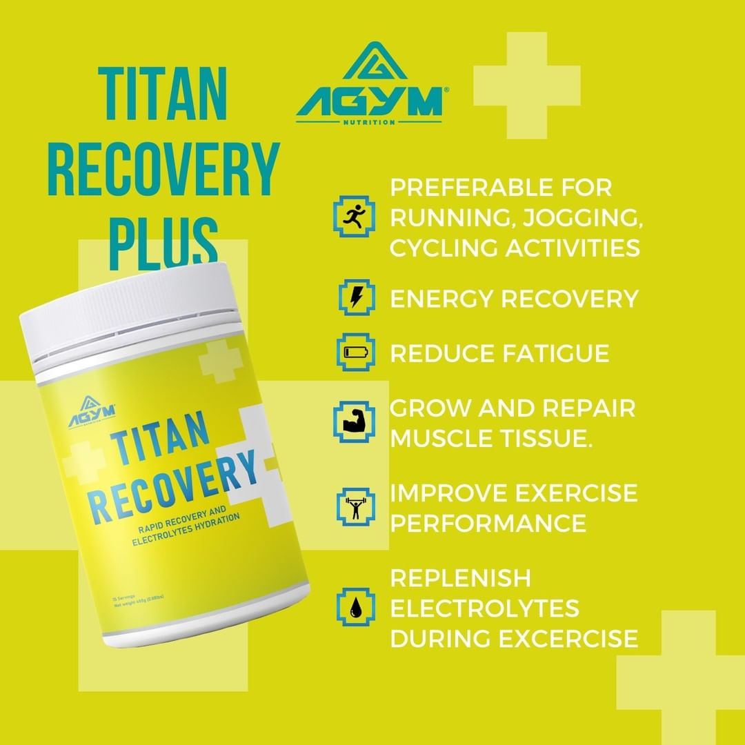 AGYM NUTRITION Titan Recovery Plus (15 Serving) is replenished glycogen ...