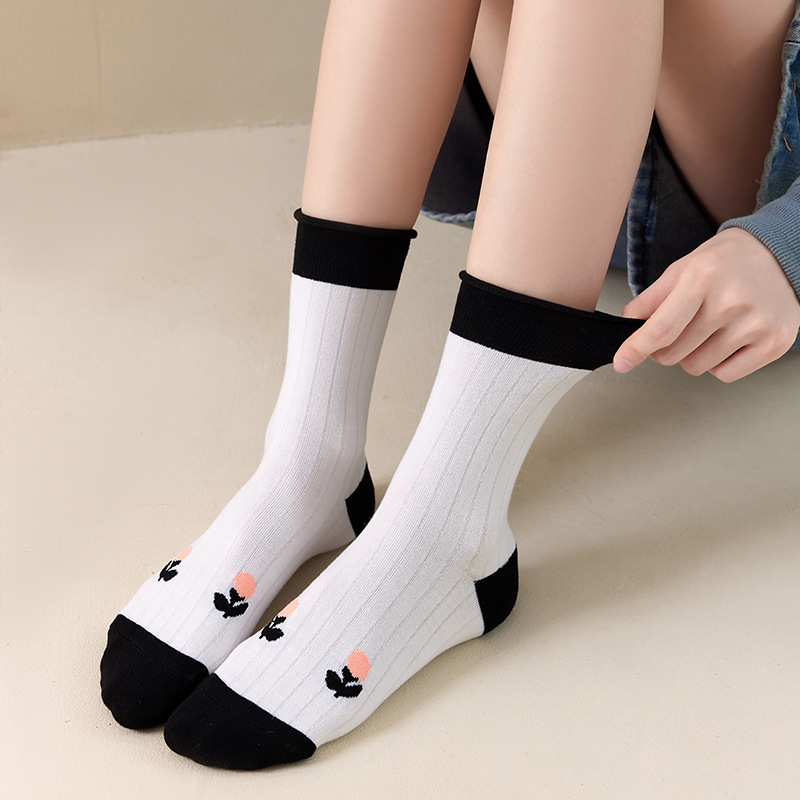 Mrs.socks Korean Style Ins Cute Socks Women Crew Socks Stokin Panjang ...