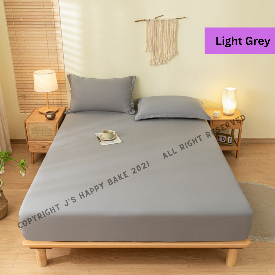 100% Cotton Bedsheet Single Queen King Cadar Getah Keliling Cadar Cotton Bedsheet Simple Design ...