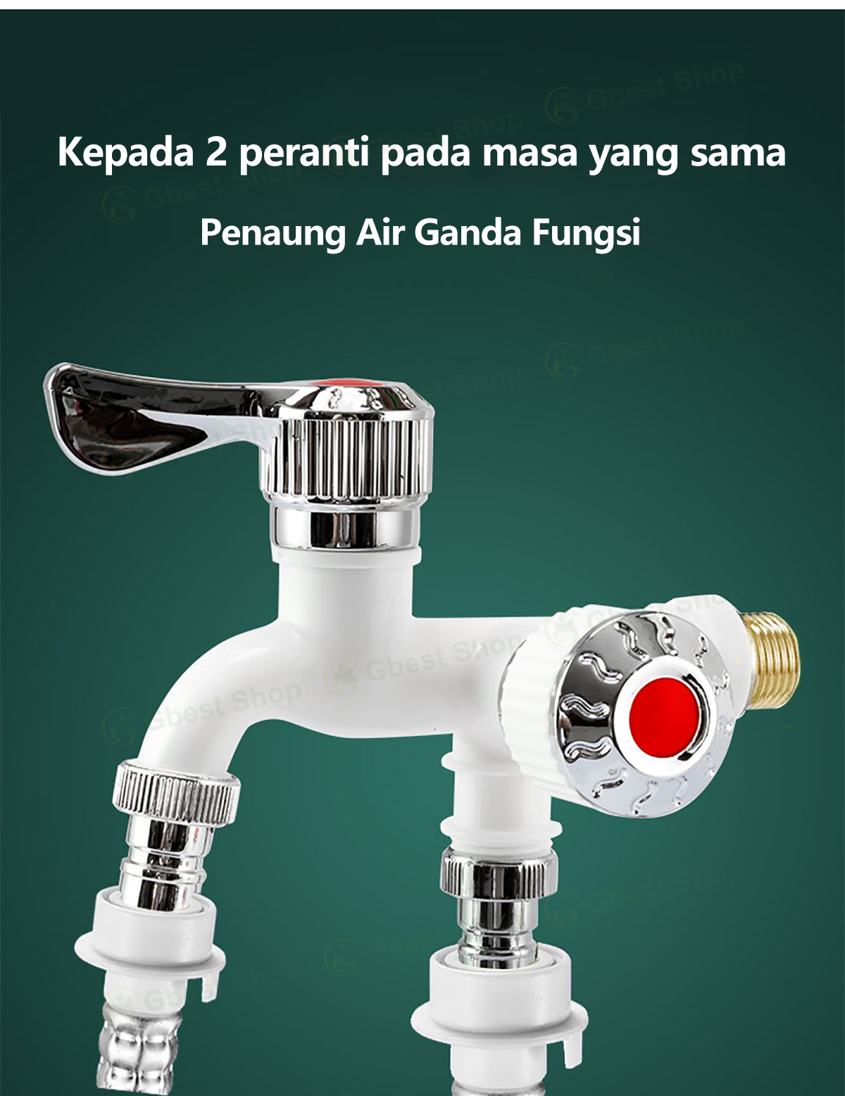 plastik faucet 2 way washing machine bathroom shower toilet faucet twin ...