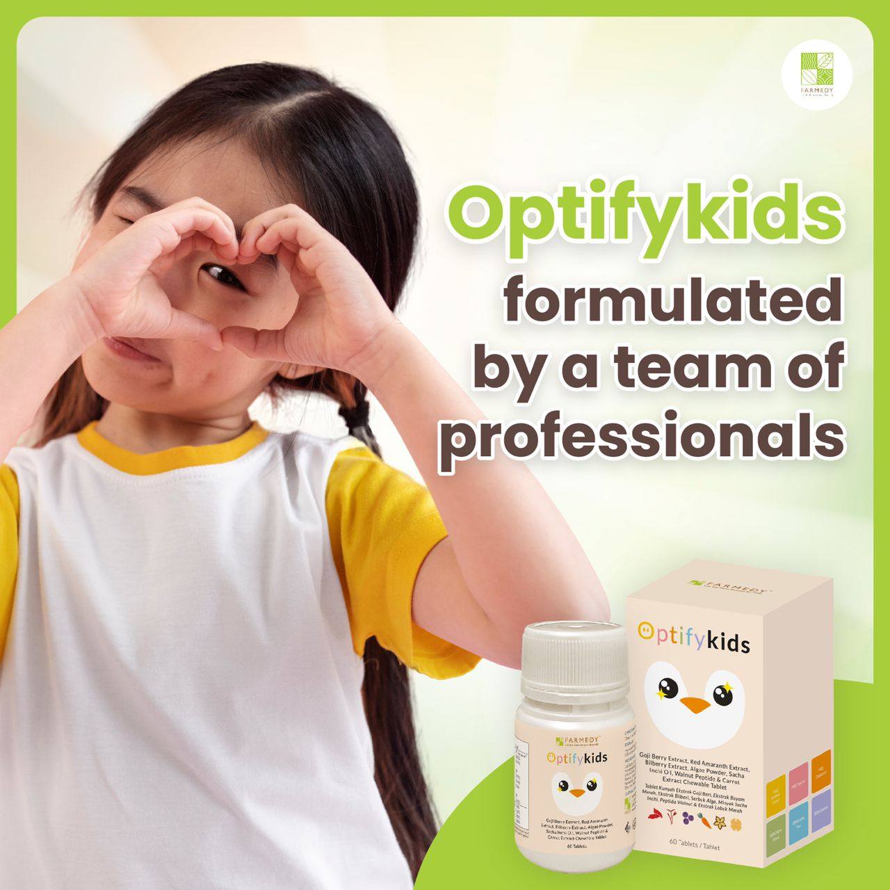 Farmedy OptifyKids Vision Care Natural Chewable Tablet (60 Tablets ...