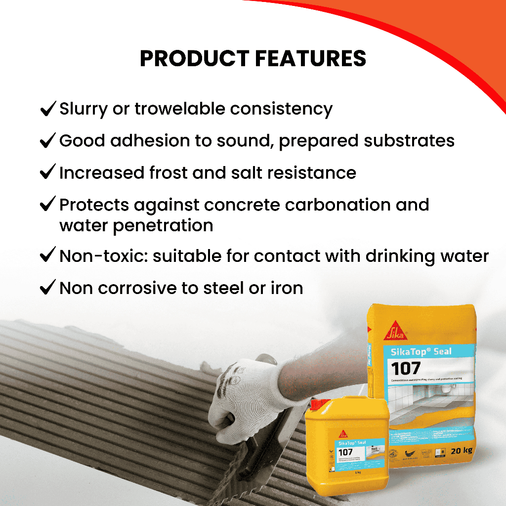 SIKA Top Seal 107 (A + B) 20KG + 5KG Waterproofing System Cement Based ...