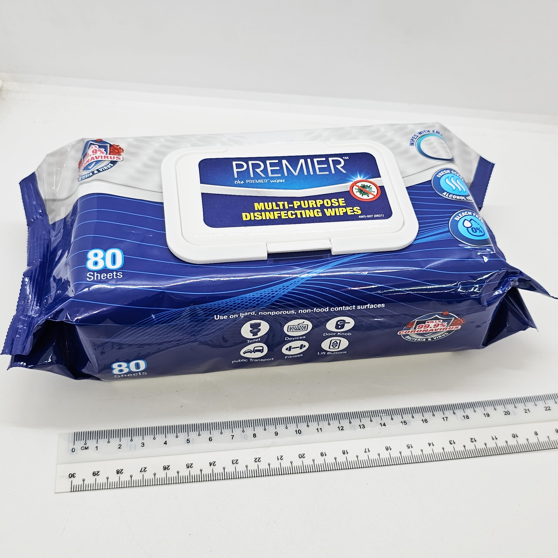 PREMIER Multipurpose Disinfecting Wipes (80s) Wet Tissue Kills 99% ...