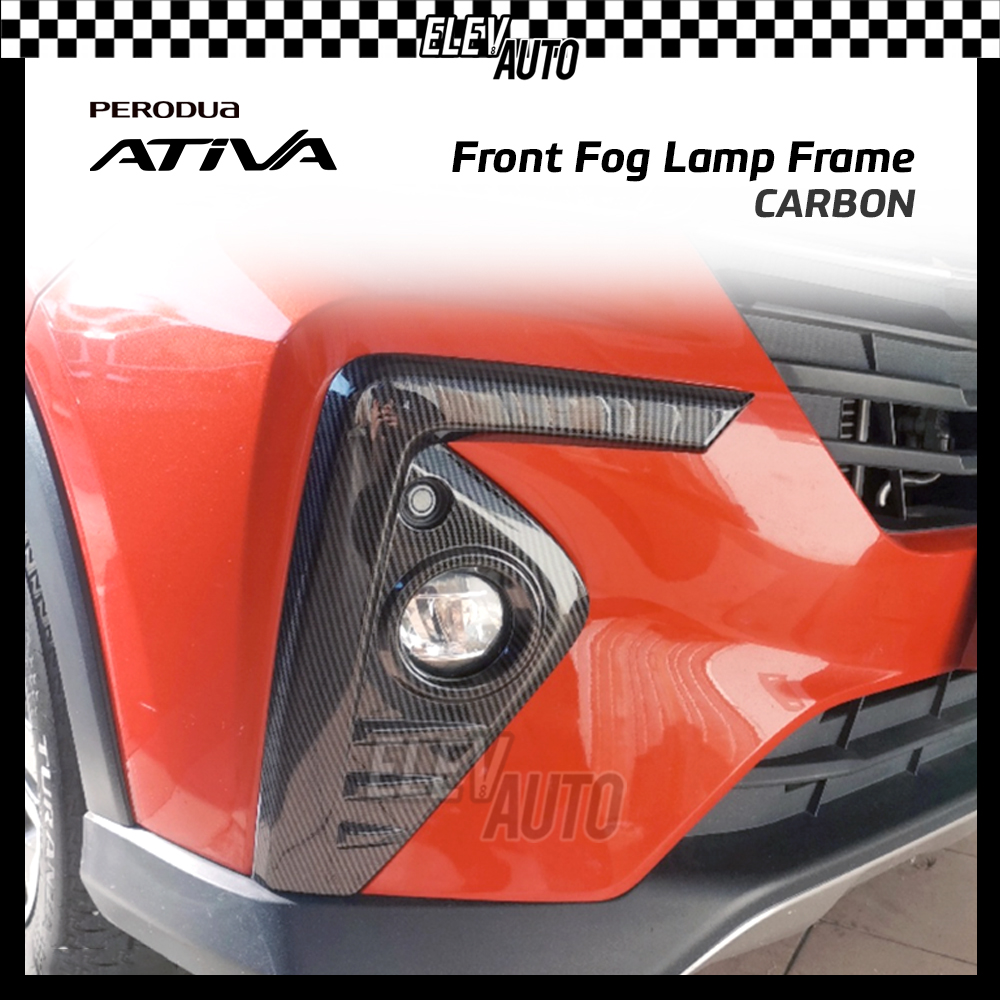 Perodua Ativa Front Fog Lamp Frame Carbon Chrome Trim Gear Up Gearup ...
