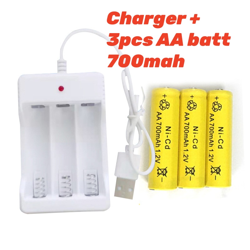 Universal Fast USB Plug Battery Charger 3 Slot For AA AAA Rechargeable ...