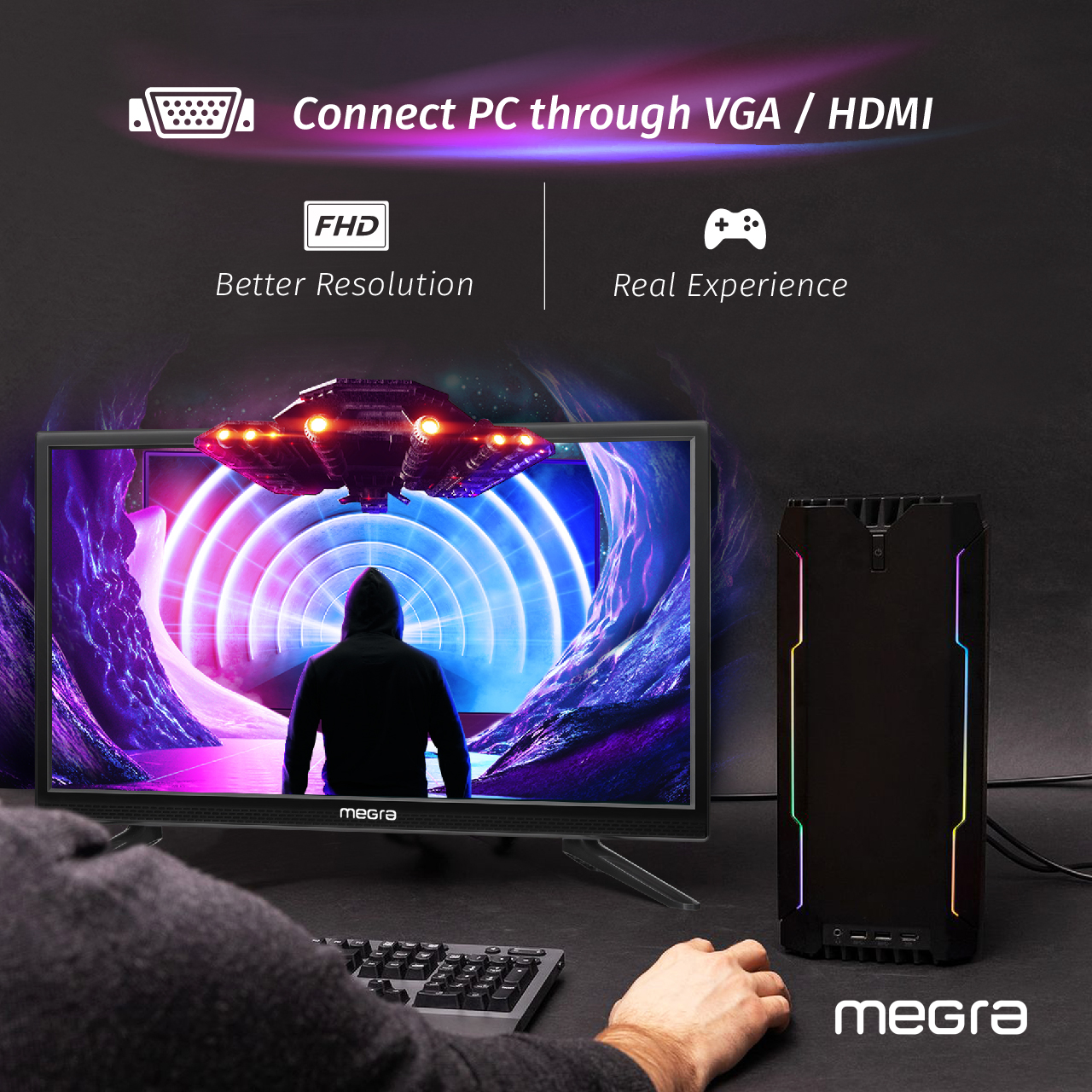 Megra TV 23 Inch Full HD 1080P LED TV With Built In MYTV Digital ...