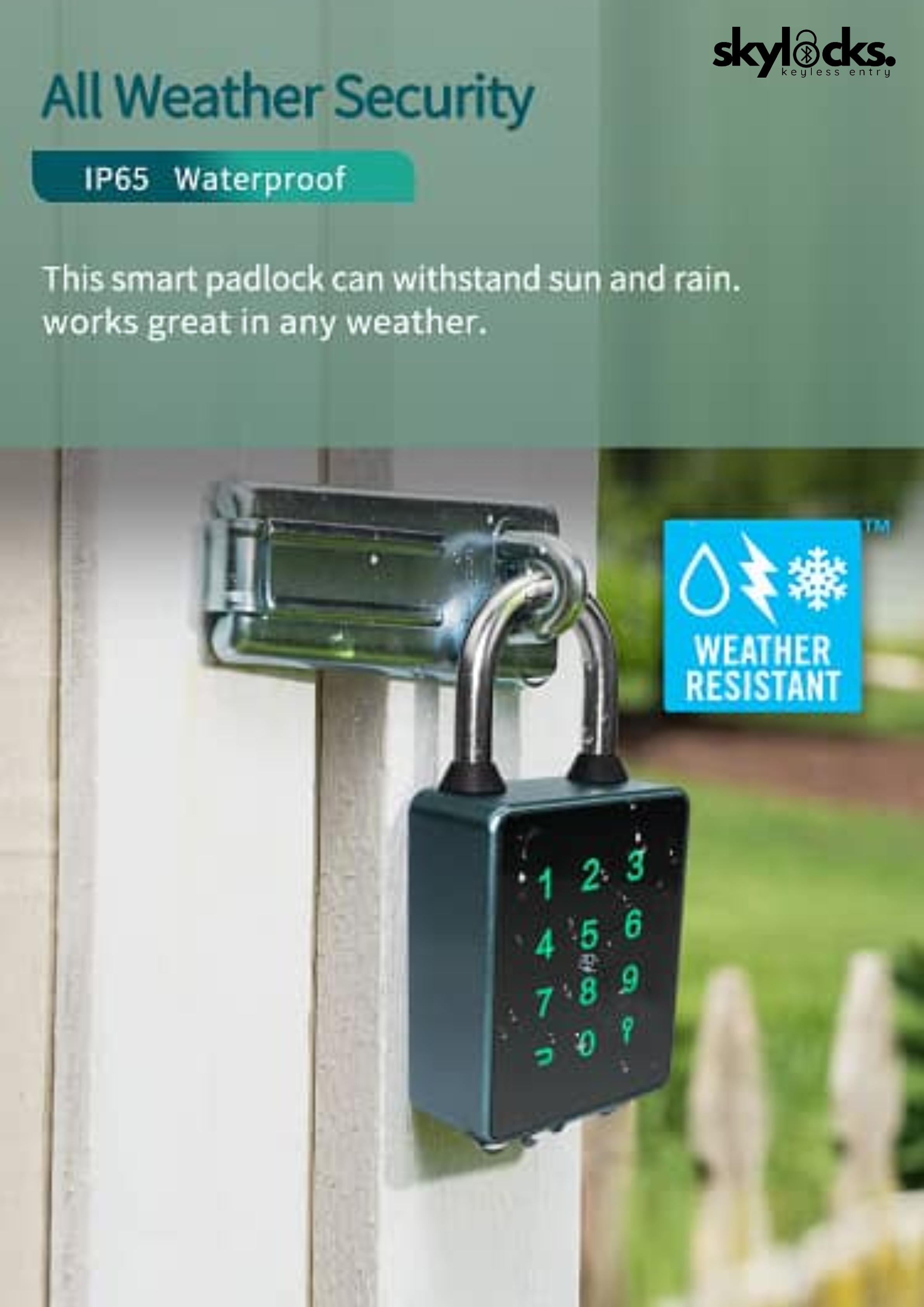 skylocks Smart Keypad | T55C (App Key Lock Box Pin Padlock WIFI Lock ...