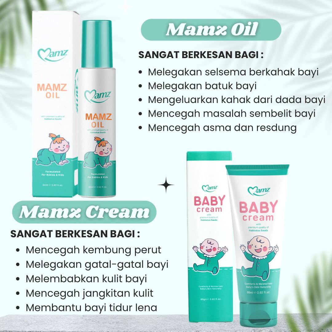 Mamz Baby Oil Baby Cream Habbatus Sauda Spray Asma Batuk Berkahak ...
