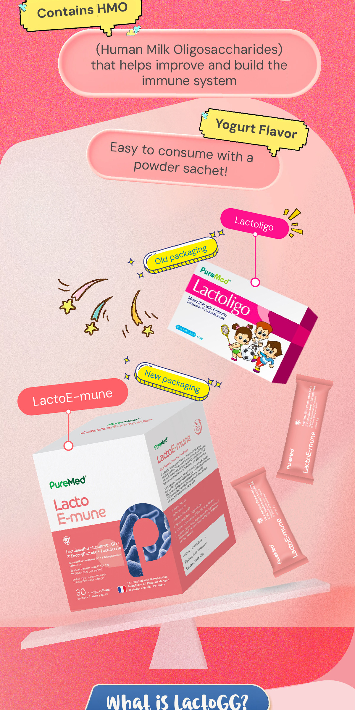 [TRIAL PACK] PureMed LactoE-mune (2's) Kids Probiotics and Immune ...