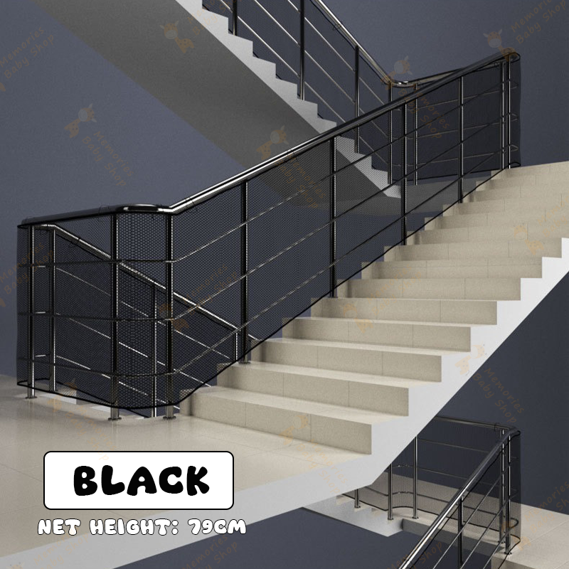 Anti-Falling Net Stair Protection Balcony Stairs Rail Protection Safety ...