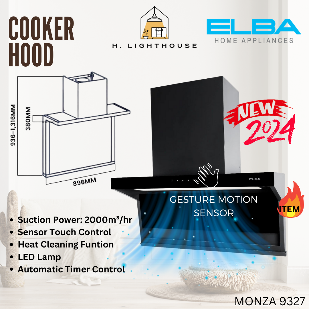 🔥FREE SHIPPING🔥ELBA Cooker Hood Dapur Gas Stove Stainless Steel Auto ...