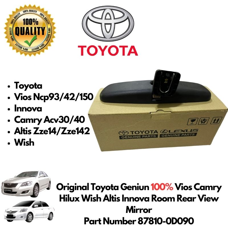 Original Toyota Geniun 100% Vios Camry Hilux Wish Altis Innova Room ...