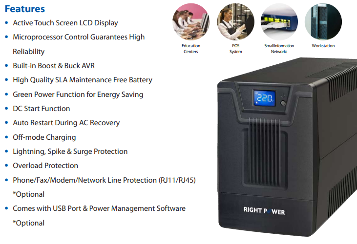 Right Power POWERTANK PRO 2200VA F2200P 1500VA F1500P 1200VA 1000VA ...