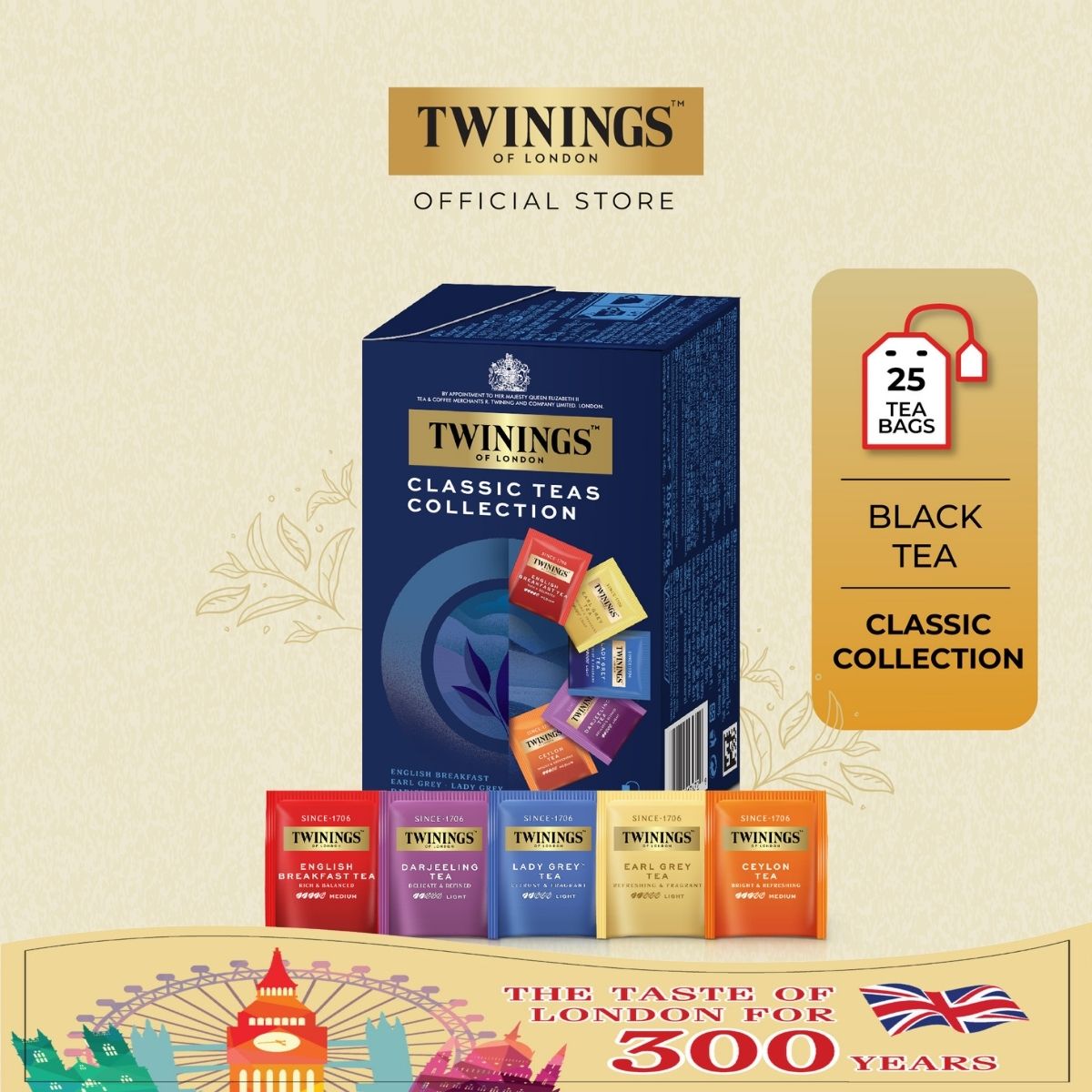 TWININGS Classic Teas Collections (20's x 2g) | Koleksi Teh Klasik ...