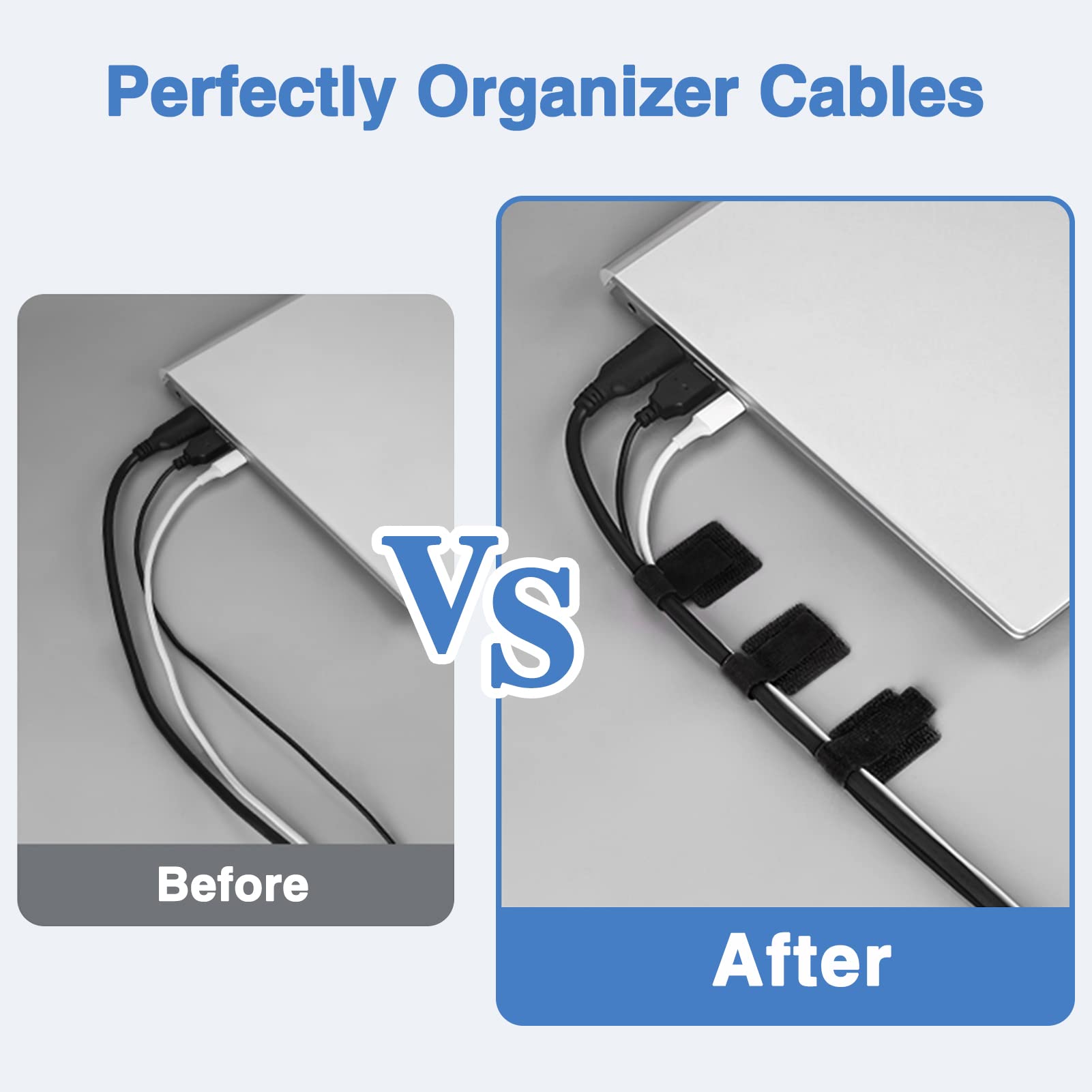Self Stick Wire Organizer Cable Tie Desktop Cable Management Data Cable ...