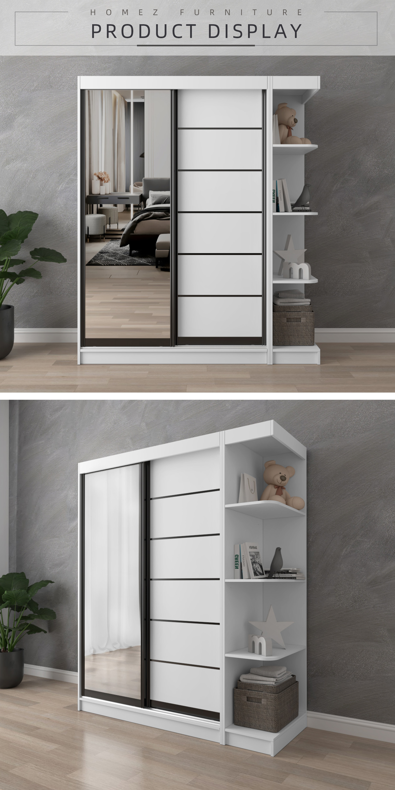 [FREE Shipping & FREE Installation] Homez 4-Tier Multipurpose Wardrobe ...