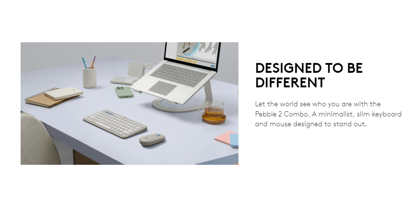 Logitech Pebble 2 Wireless Keyboard and Mouse Combo K380s and M350s ...