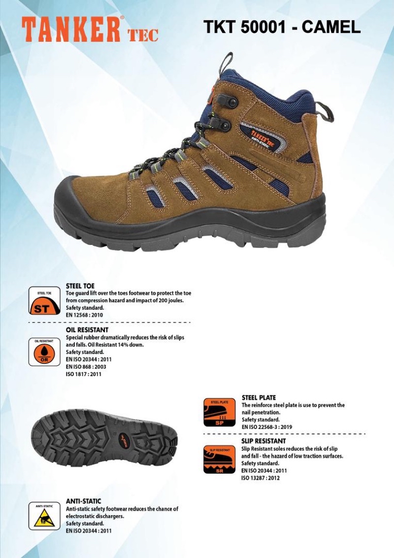 🔥Original🔥 Tanker Tec Men’s Heavy Duty Safety Boots Shoe ( TKT 50001 ...
