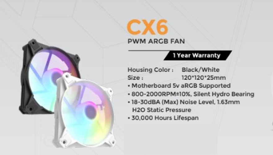 Aigo DarkFlash CX6 ARGB / RGB BLACK WHITE Casing Chassis Case PC Fan ...
