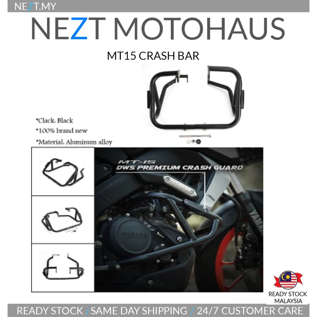 YAMAHA MT15 PREMIUM CRASH BAR HEAVY DUTY ALUMINIUM ALLOY | Shopee Malaysia