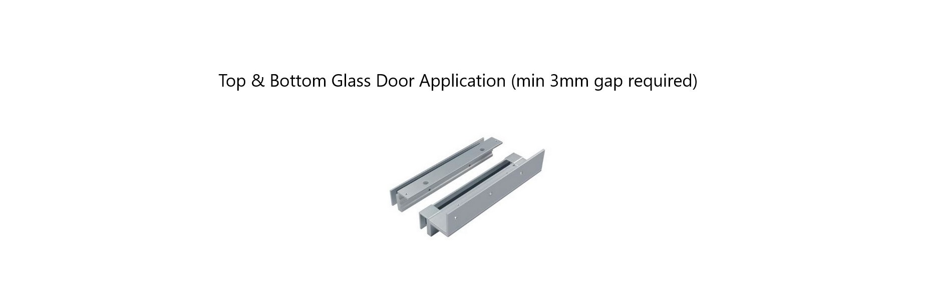 EBELCO Door Access Bracket Top & Bottom 600lbs Glass Door Aluminum ...
