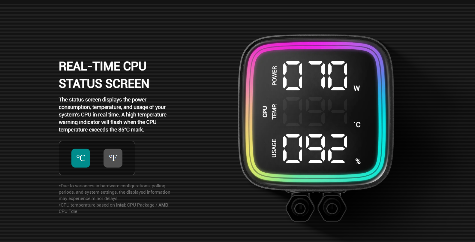 DEEPCOOL ARGB Liquid Cooling With Digital Status Screen LD240/LD360 ...
