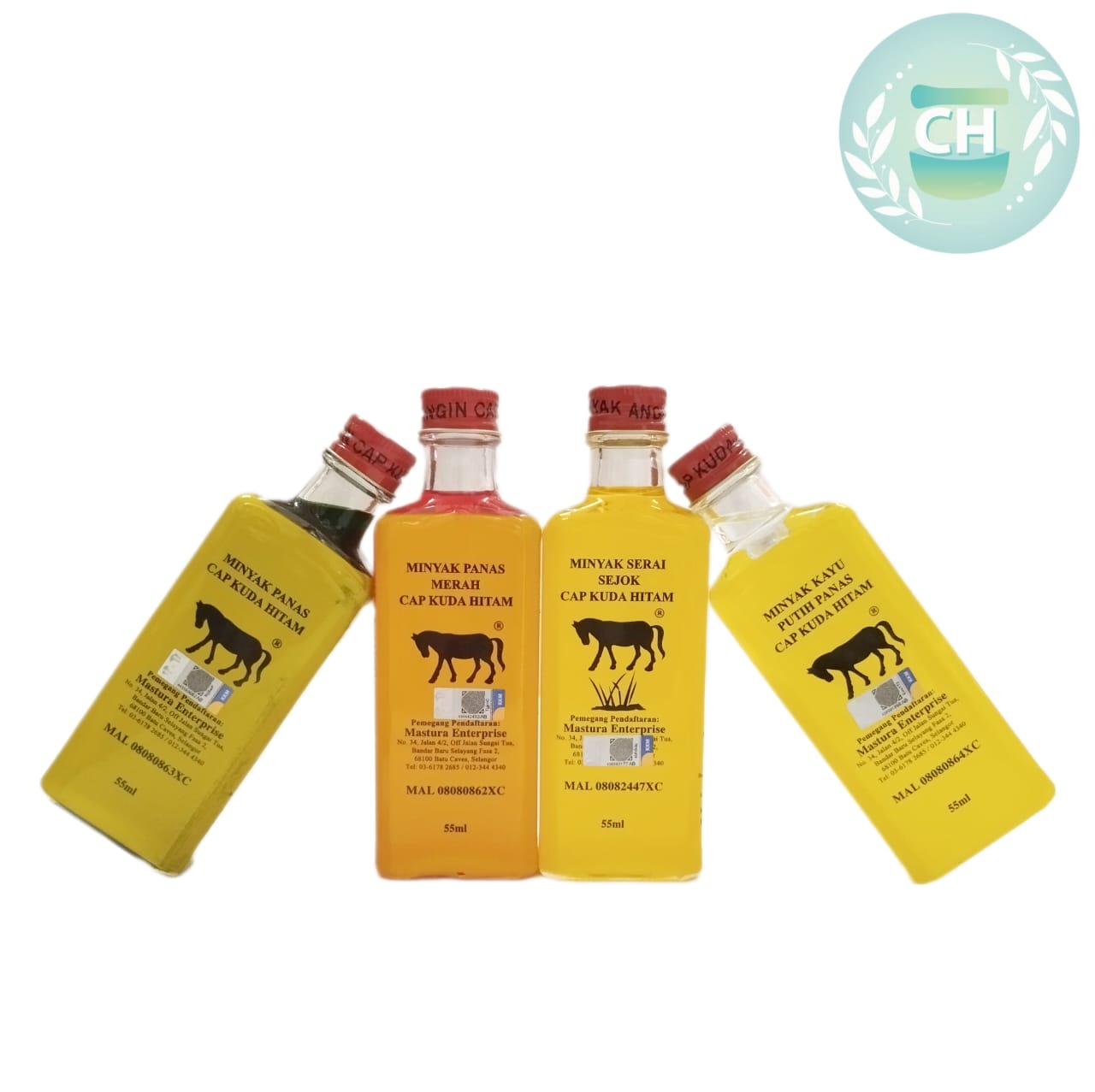 [KUDA HITAM] Minyak Cap Kuda Hitam 60ml (Merah/Hijau/Putih/Serai ...