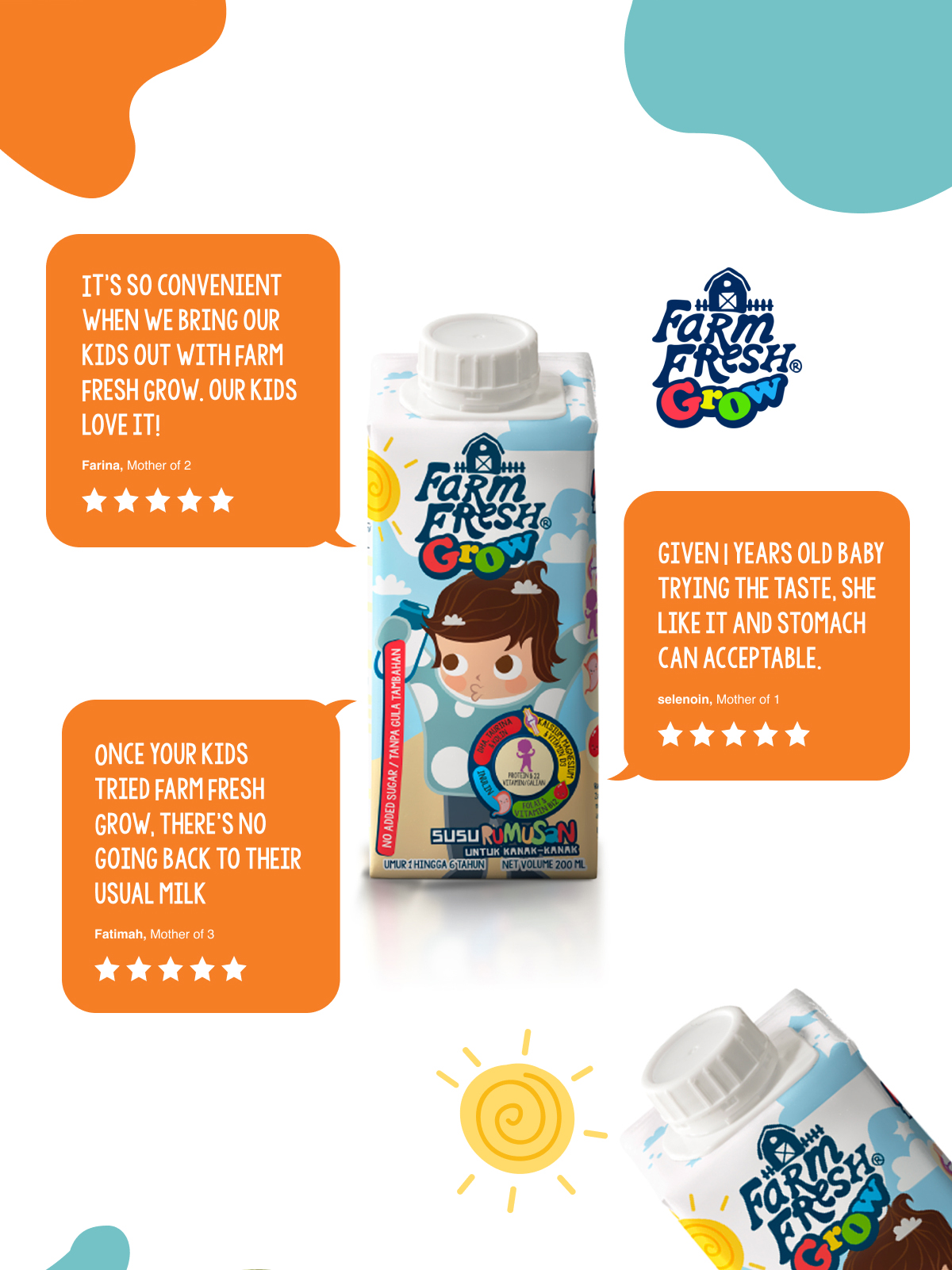 Farm Fresh Grow Formulated Milk 1-6 Years Old 125ml x 32 Packs | Shopee ...