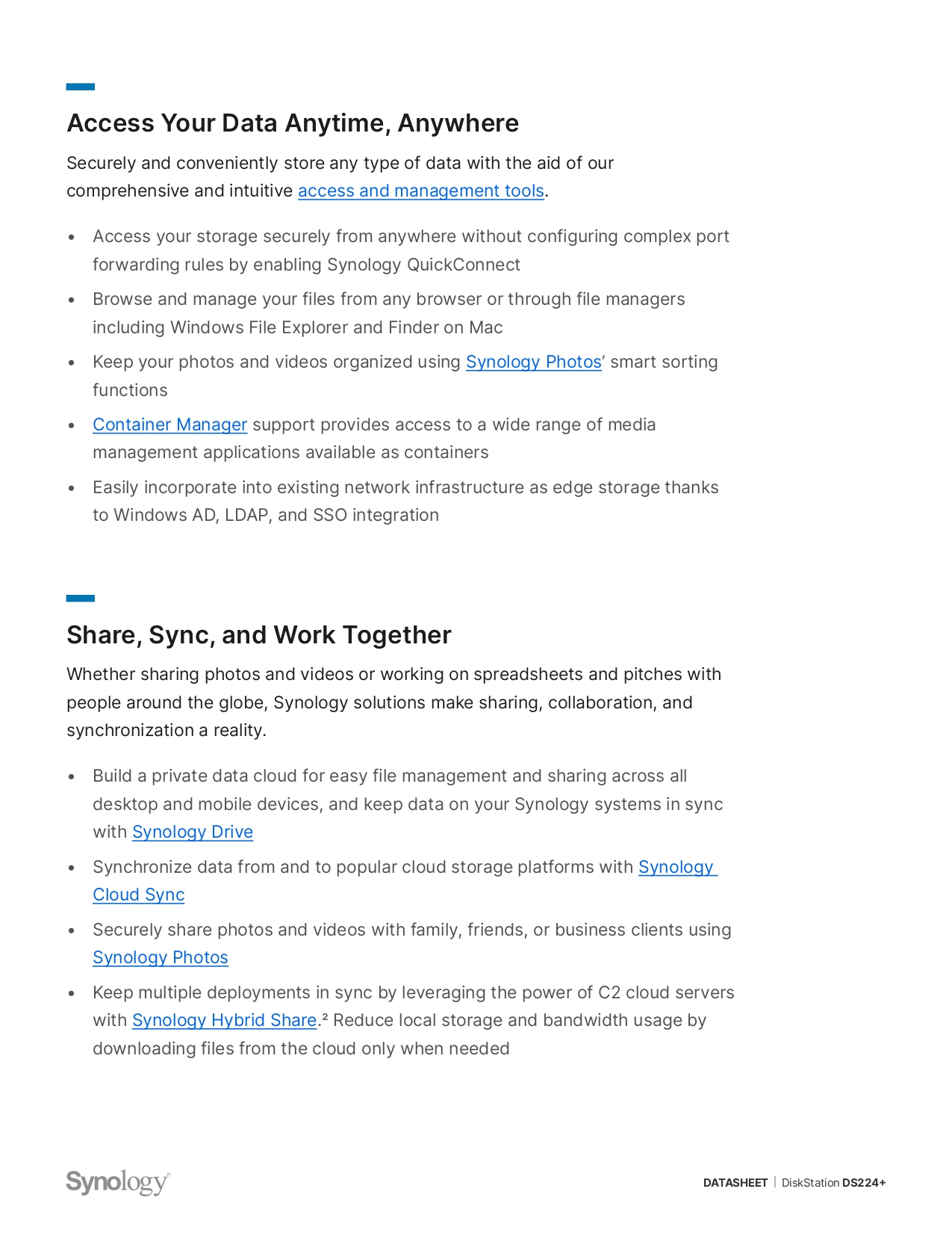 SYNOLOGY DS224+ NAS DiskStation 2-Bays with Quad Core CPU, 2GB Memory ... SYNOLOGY DS224+ NAS DiskStation 2-Bays with Quad Core CPU, 2GB Memory ...